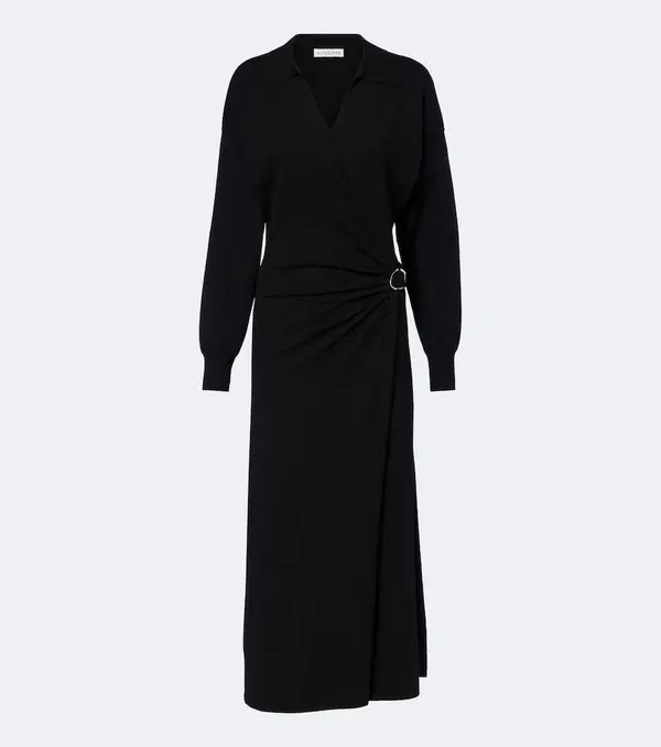 Altuzarra Ellington Gathered Midi Dress - Black