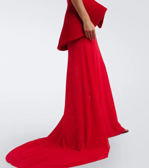 David Koma Peplum Strapless Gown