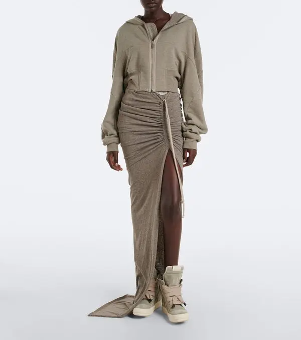 Rick Owens Geobasket Suede High-top Sneakers - Grey
