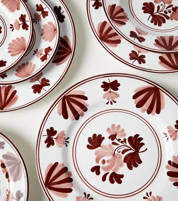 CABANA Blossom Set Of 2 Ceramic Dinner Plates