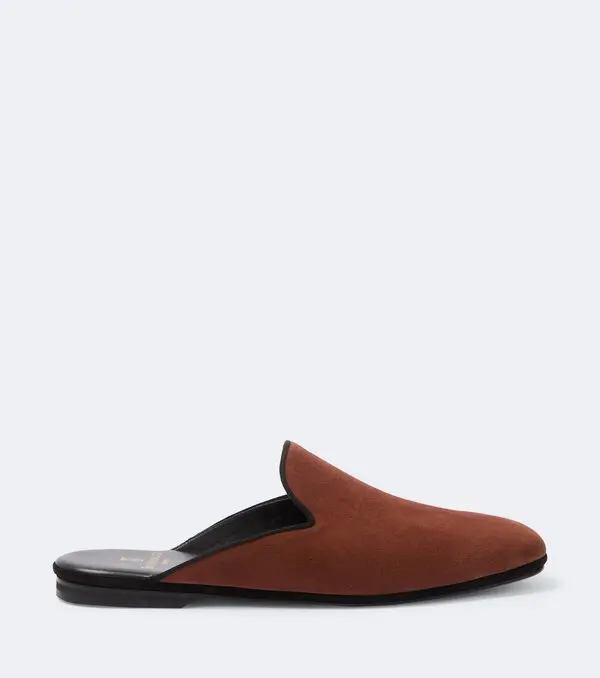 Rubinacci Suede Slippers - Brown