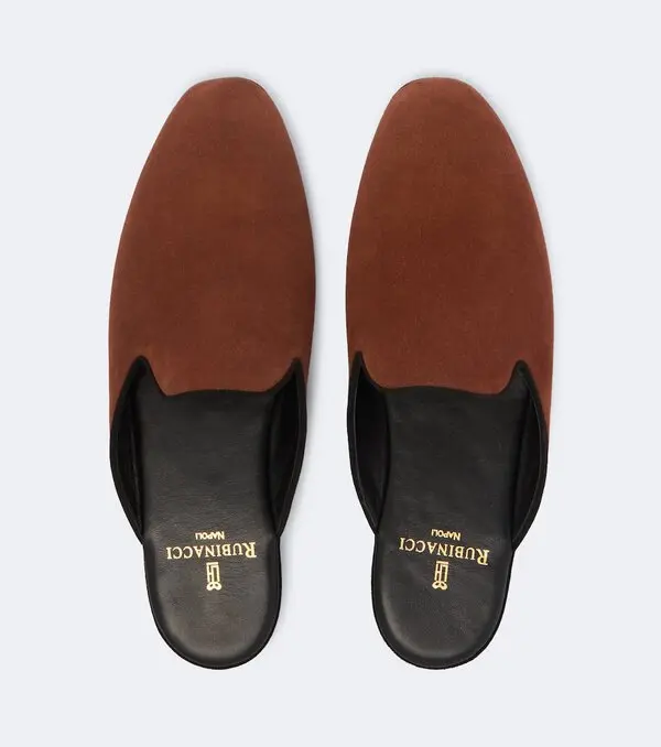 Rubinacci Suede Slippers - Brown