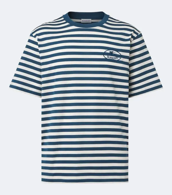 Burberry Ryan Striped Cotton Jersey T-shirt - Blue