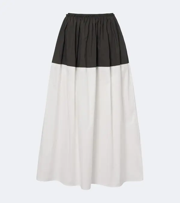 Proenza Schouler Label Nyla Cotton Poplin Midi Skirt - White