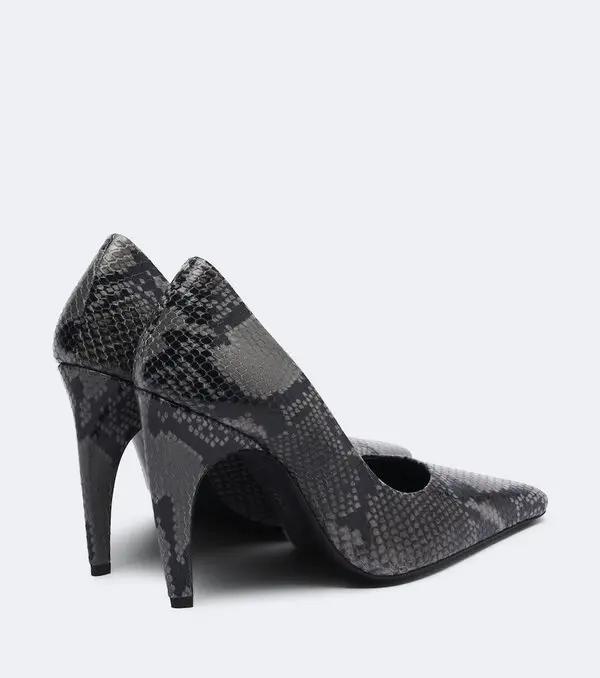 JUDE Fame Snake-effect Leather Pumps