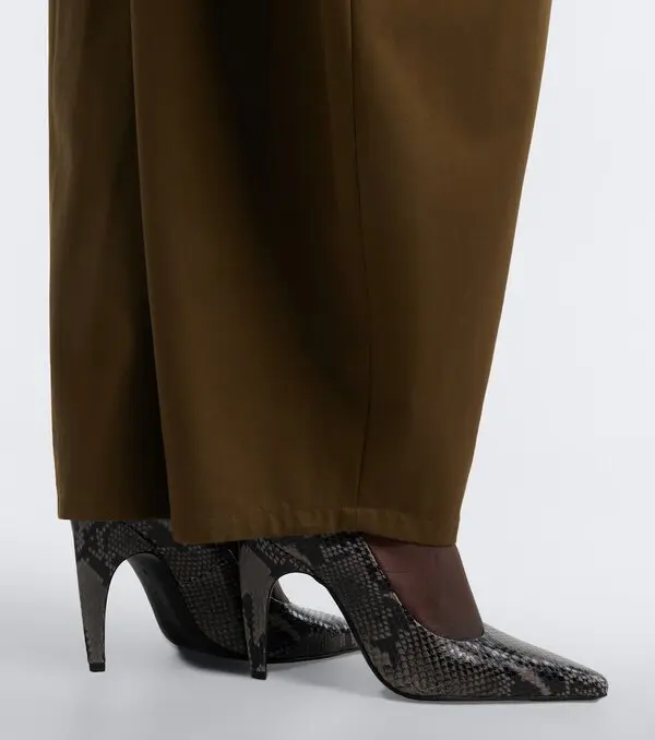 JUDE Fame Snake-effect Leather Pumps