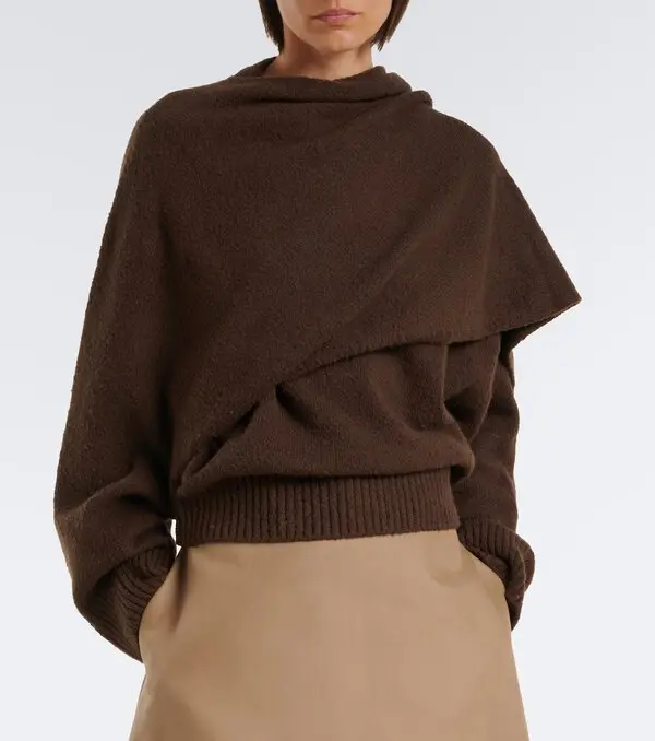 Altuzarra Palmer Layered Cotton-blend Sweater In Cocoa