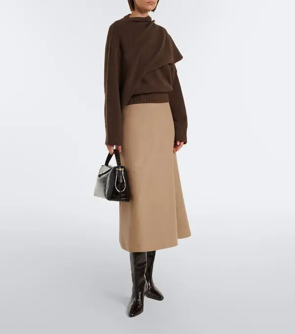 Altuzarra Palmer Layered Cotton-blend Sweater In Cocoa