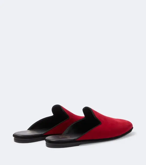 Rubinacci Suede Slippers - Red