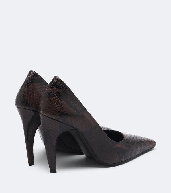 JUDE Fame Snake-effect Leather Pumps