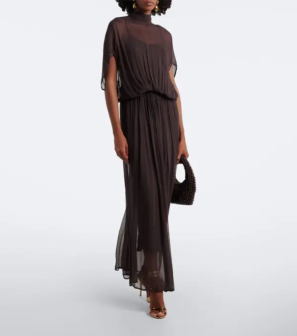 Staud Viviana Sheer Maxi Dress