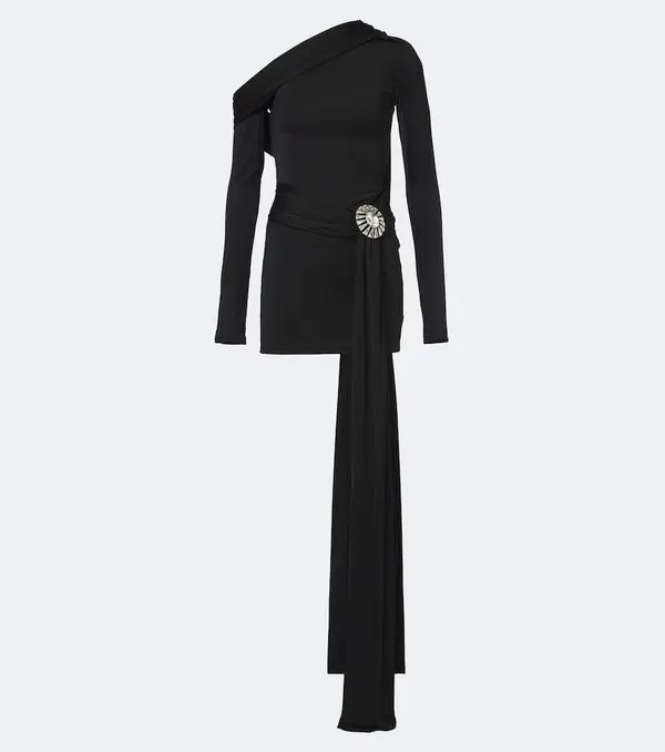 David Koma Embellished One-shoulder Minidress - Black