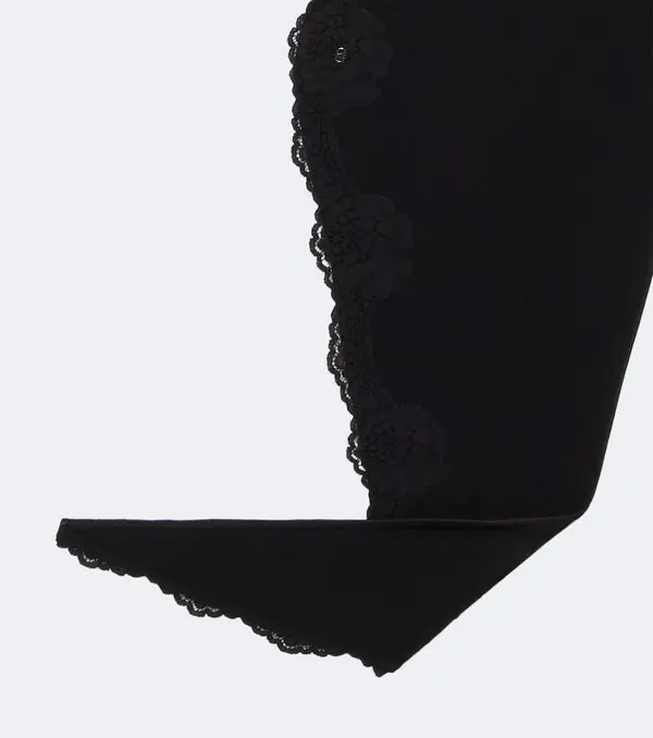 Valentino Garavani Vlogo Cashmere Lace-trimmed Scarf