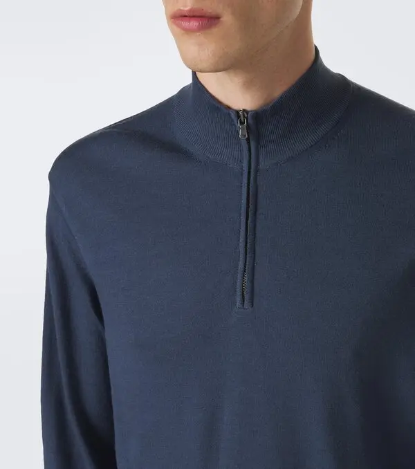 Sunspel Wool Half-zip Sweater
