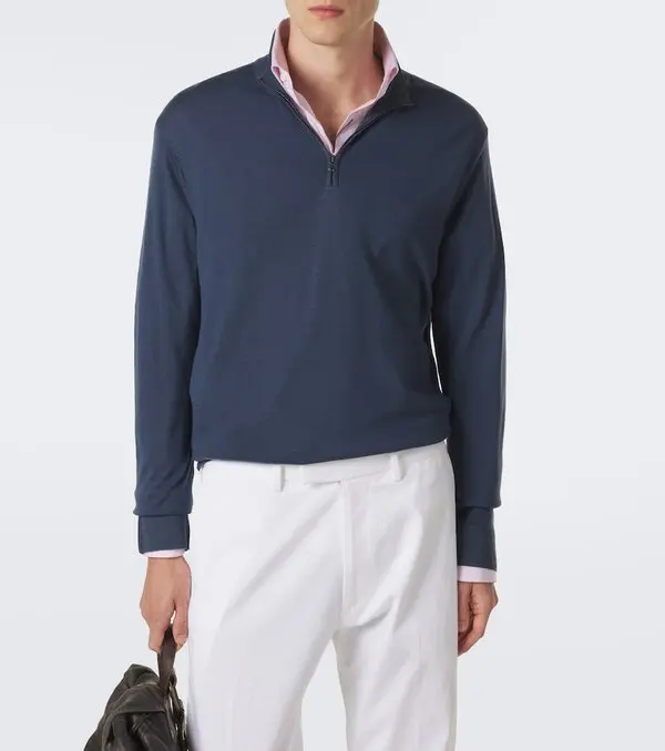 Sunspel Wool Half-zip Sweater