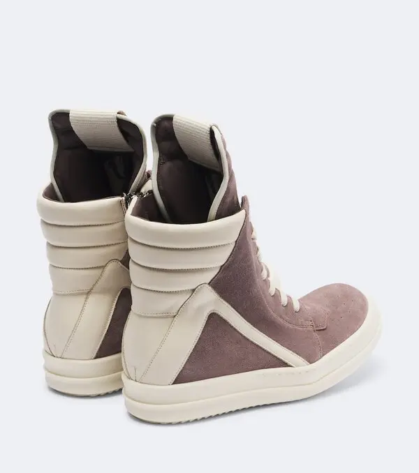 Rick Owens Suede High-top Sneakers - Purple