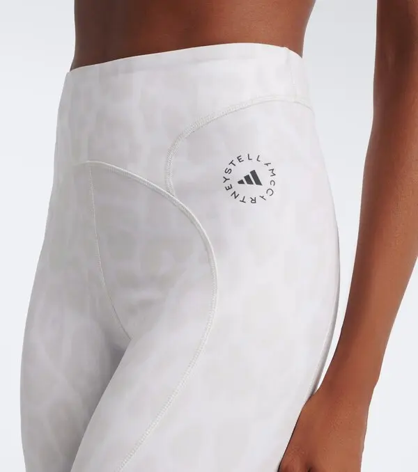 Adidas By Stella McCartney Logo Leopard-print Leggings