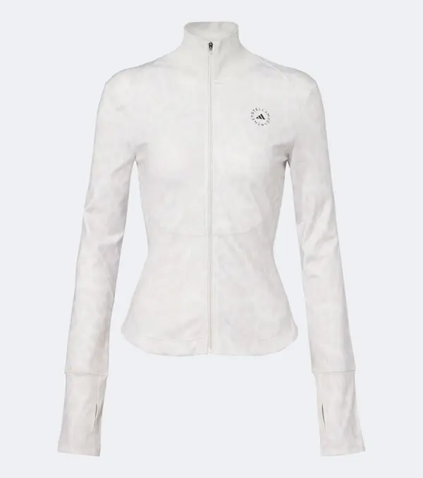 Adidas By Stella McCartney Logo Leopard-print Jacket - White