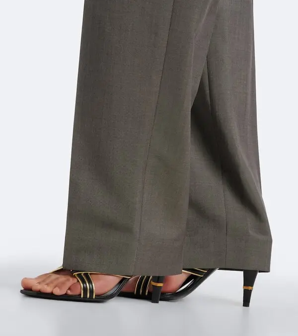 Versace Wool And Mohair Straight Pants