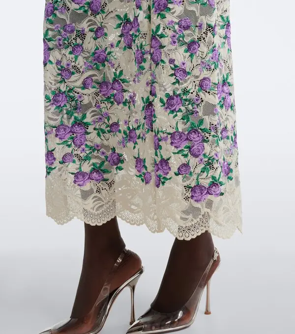 Rabanne Floral Lace Maxi Dress