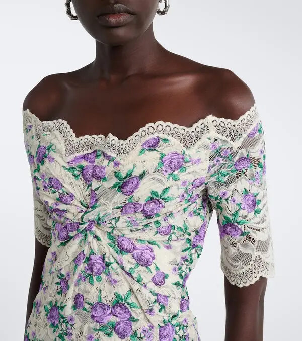 Rabanne Floral Lace Maxi Dress