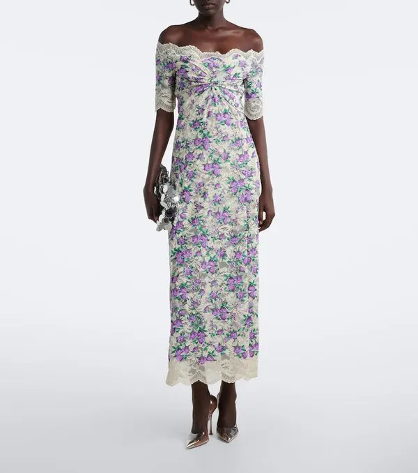 Rabanne Floral Lace Maxi Dress