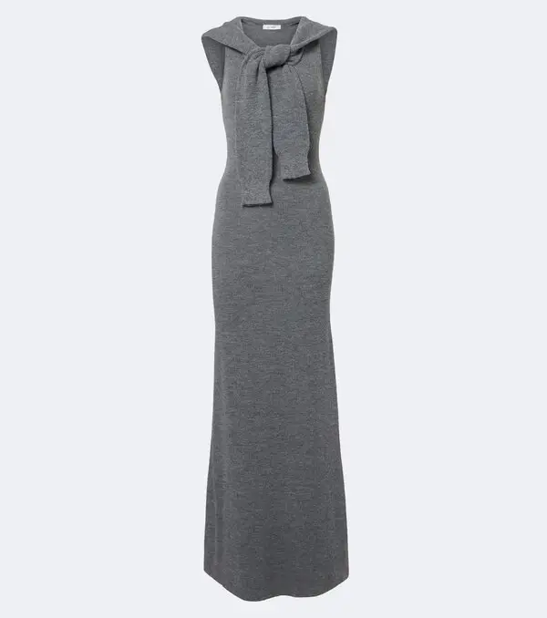 AYA MUSE Vao Knitted Maxi Dress - Grey