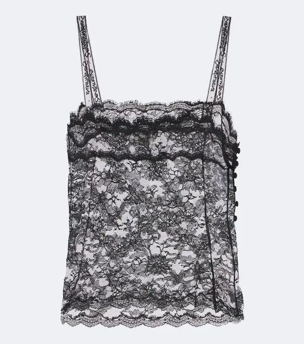 Saint Laurent Lace Camisole - Black