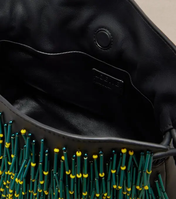 Loewe Flamenco Mini Beaded Leather Clutch