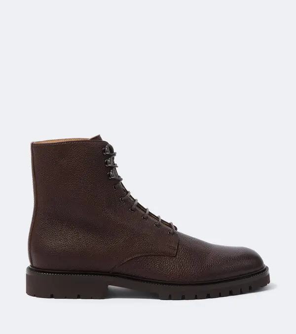 Brunello Cucinelli Leather Lace-up Boots
