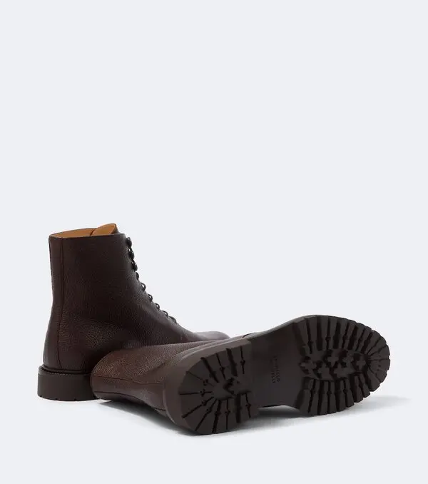 Brunello Cucinelli Leather Lace-up Boots