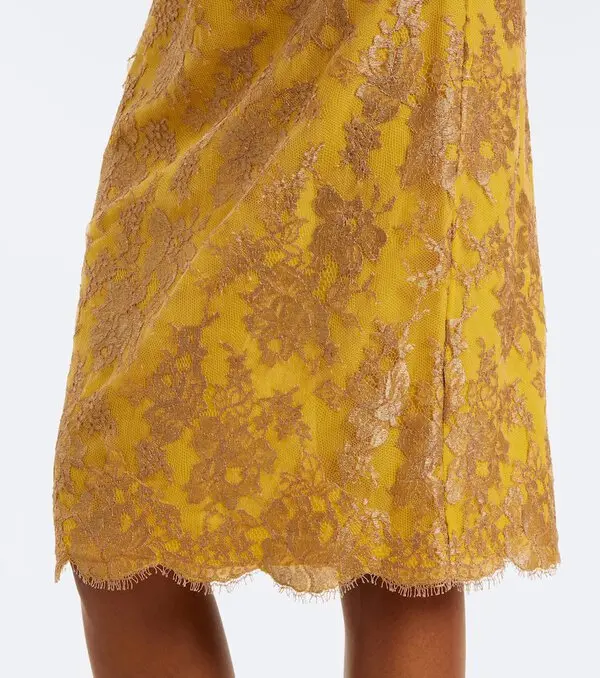 Saint Laurent Lace Pencil Skirt