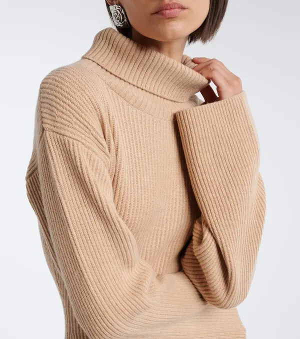 AYA MUSE Ribbed-knit Wool Dress And Tights Set