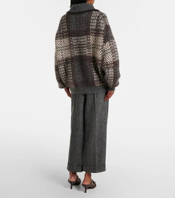 Brunello Cucinelli Pleated Wool-blend Tapered Pants
