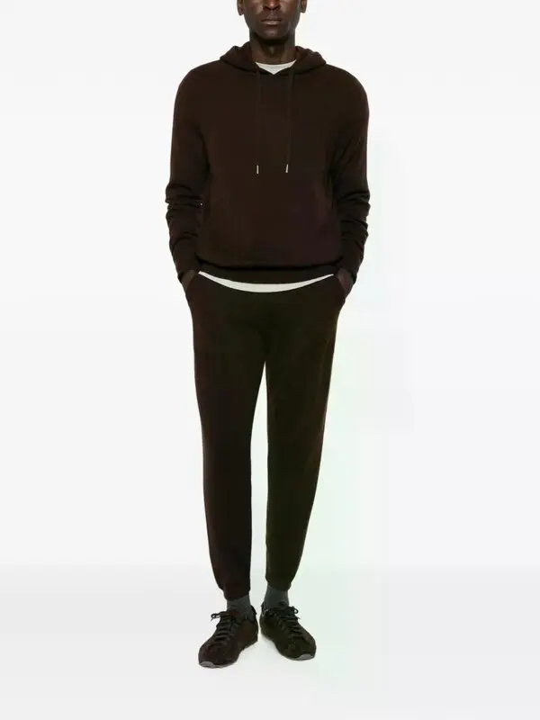 Eric Bompard Carrot-cut Cashmere Track Pants - Brown