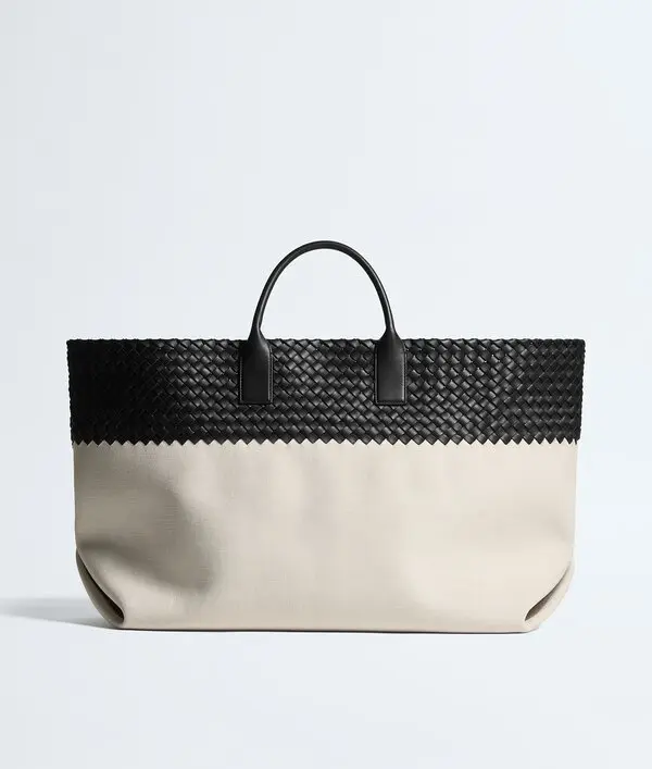 Bottega Veneta Large Cabat Mare - Natural/black