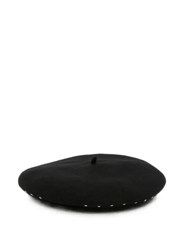 Emporio Armani Logo Wool Basque Hat