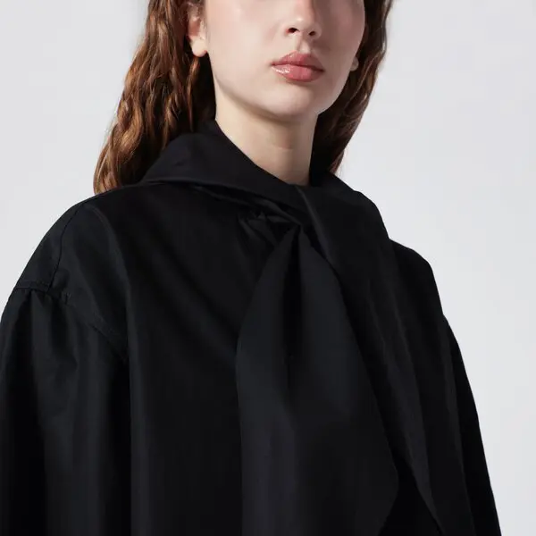 TOTEME Jacket With Organic Cotton Scarf - Black