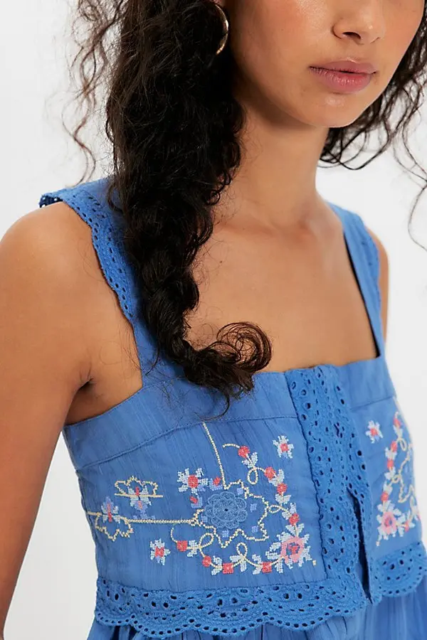 Free People Farrah Embroidered Tunic At