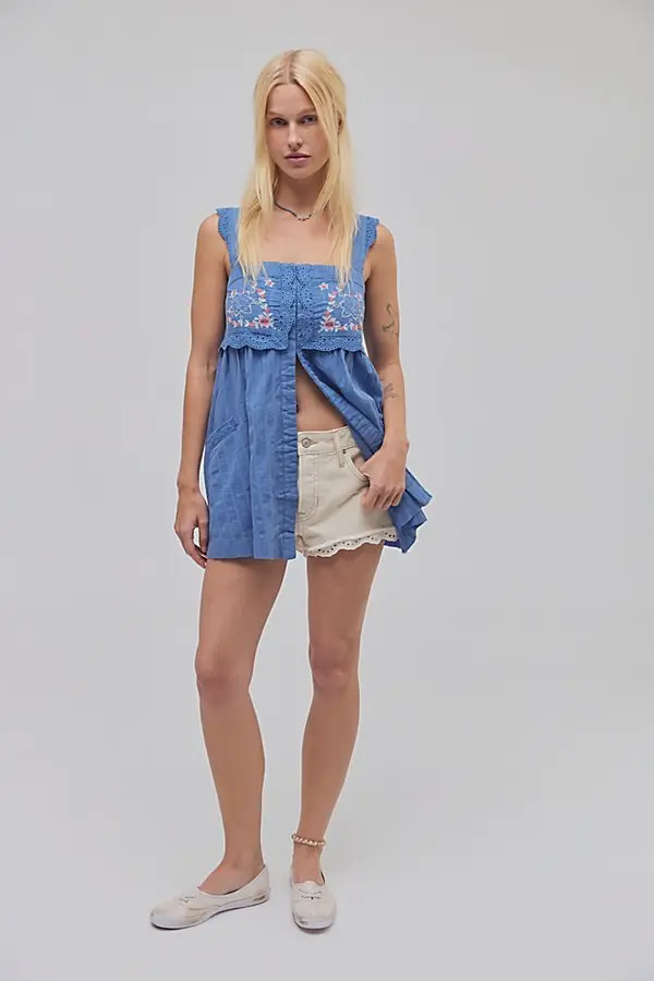 Free People Farrah Embroidered Tunic At