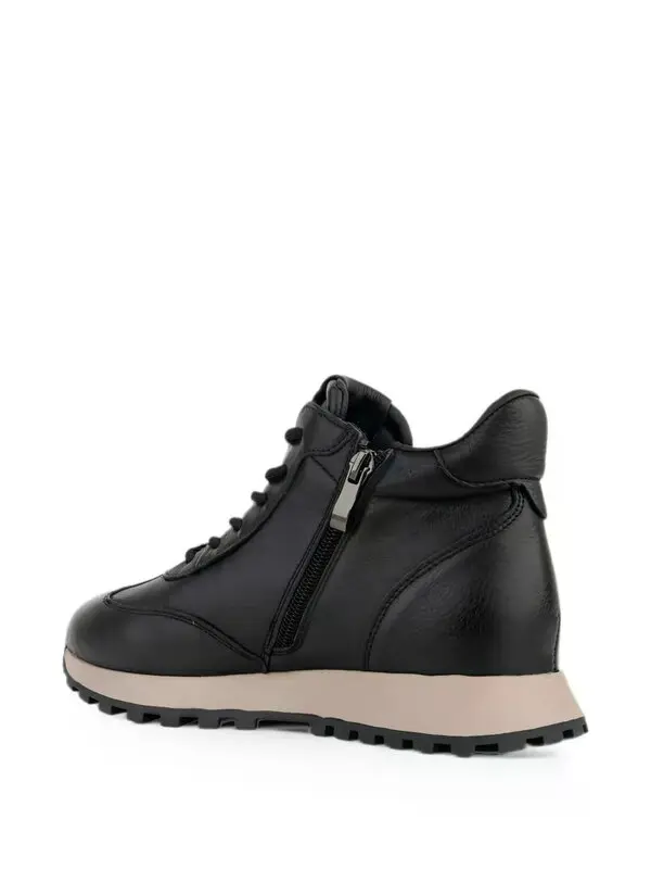 LINDA BAUMANN Quilted High-top Sneakers - Black