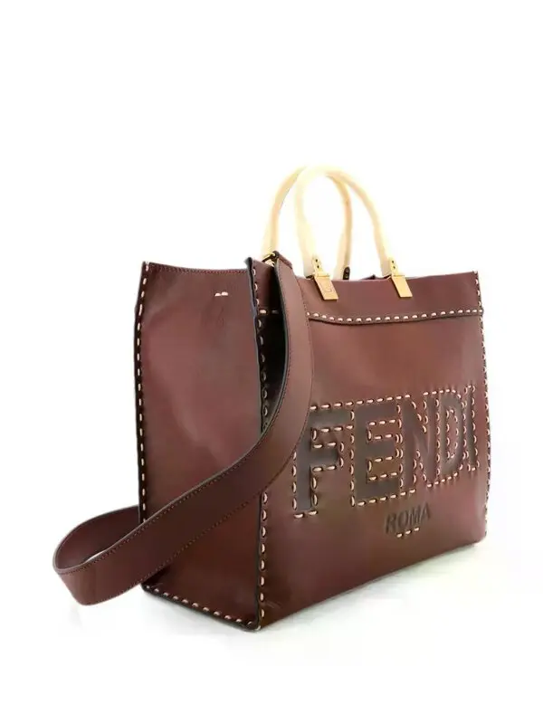 Fendi Sunshine Shopper Leather Medium Tote Bag