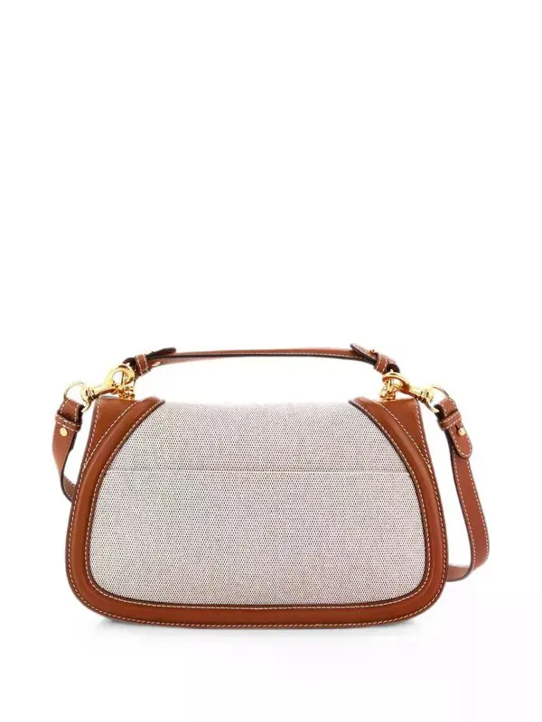 Gucci Blondie Nm Top Handle Bag Canvas With Leather Medium Shoulder Bag - Brown