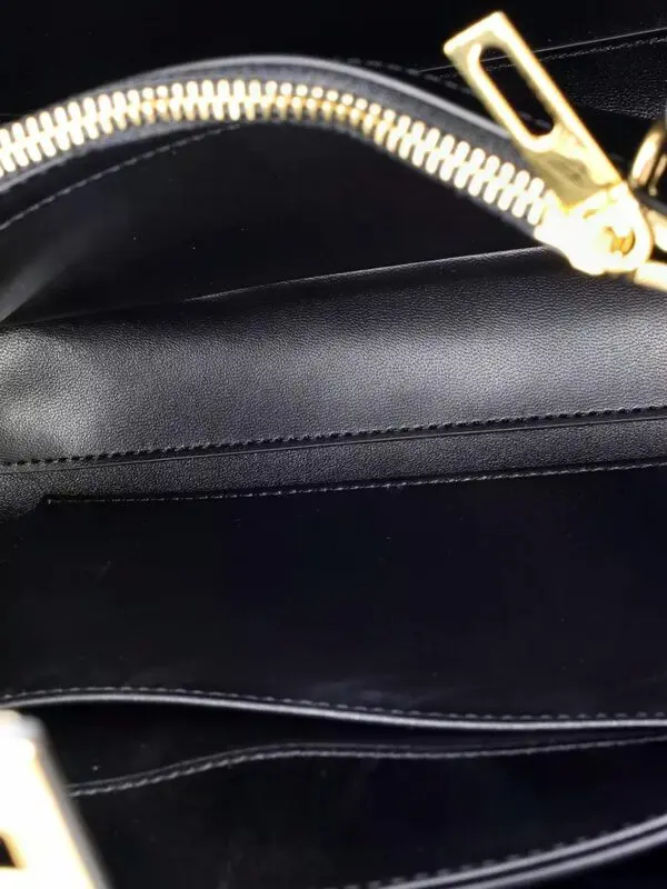 Celine 16 Top Handle Bag Smooth Calfskin Small Satchel - Black