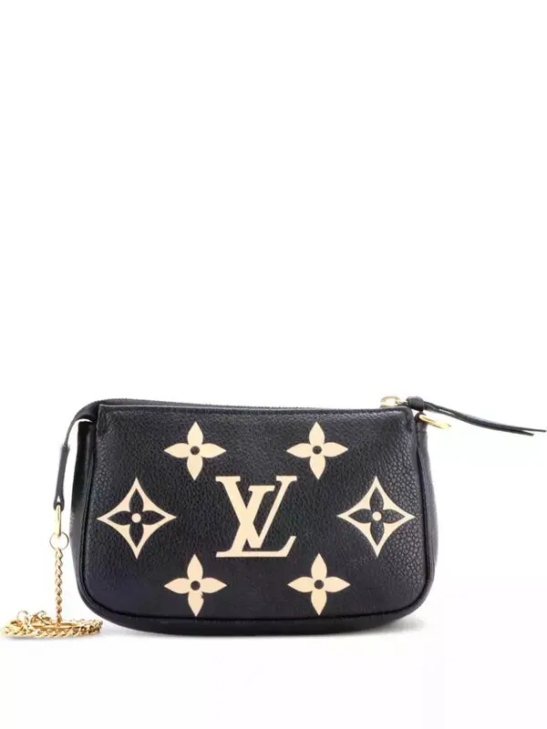 LOUIS VUITTON Pochette Accessoires Bicolor Monogram Empreinte Giant Mini Clutch Bag