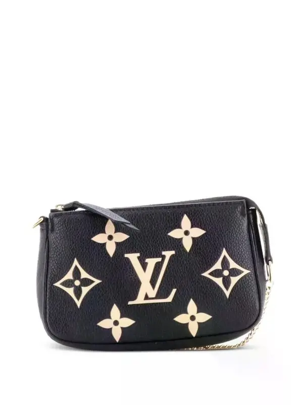 LOUIS VUITTON Pochette Accessoires Bicolor Monogram Empreinte Giant Mini Clutch Bag