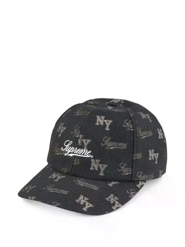 Supreme Monogram 6-panel Cap - Black