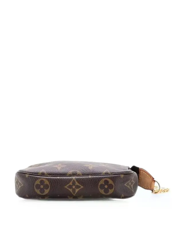 LOUIS VUITTON Pochette Accessoires Monogram Canvas Mini Clutch Bag - Brown