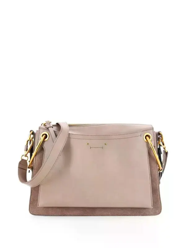 Chloé Roy Leather Medium Shoulder Bag - Grey