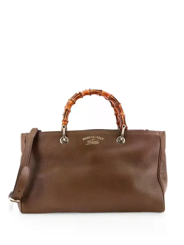 Gucci Bamboo Shopper Leather Medium Tote Bag
